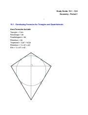Geometry Study Guide Developing Formulas For Triangles And Course Hero