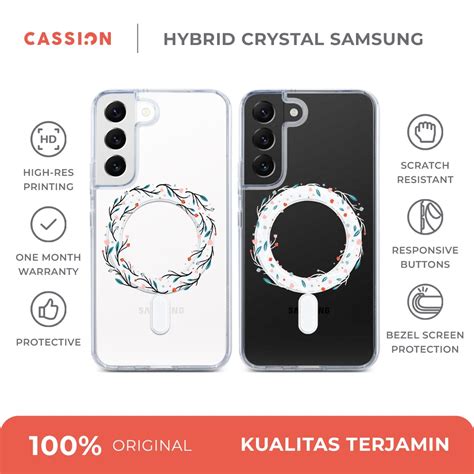 Jual Case Magsafe For Samsung S24 S23 S22 Ultra S23 Plus FE Hybrid Crystal Cassion Nature