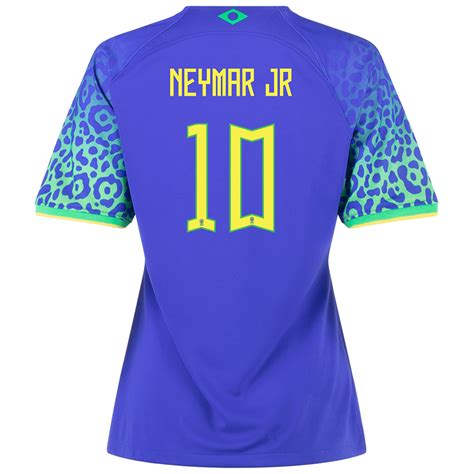 Neymar Jr 10 Brazil Away Jersey World Cup 2022 Women Gogoalshop
