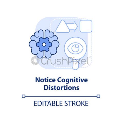 Merk Cognitieve Vervormingen Lichtblauw Concept Pictogram Stock Vector 5209613 Crushpixel