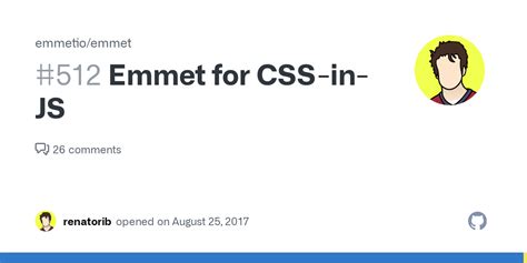 Emmet For Css In Js · Issue 512 · Emmetioemmet · Github