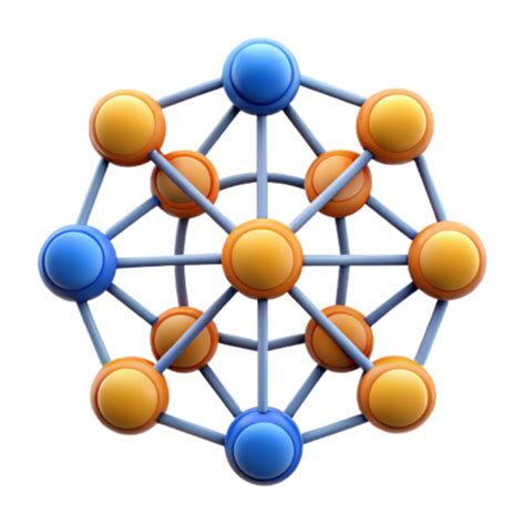 Vibrant Classic Network Structure Interconnected Nodes And Links