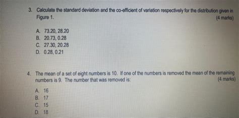 Solved Calculate The Standard Deviation And The Chegg Com