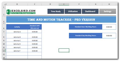 Excelsirji Time And Motion Professional Tracker