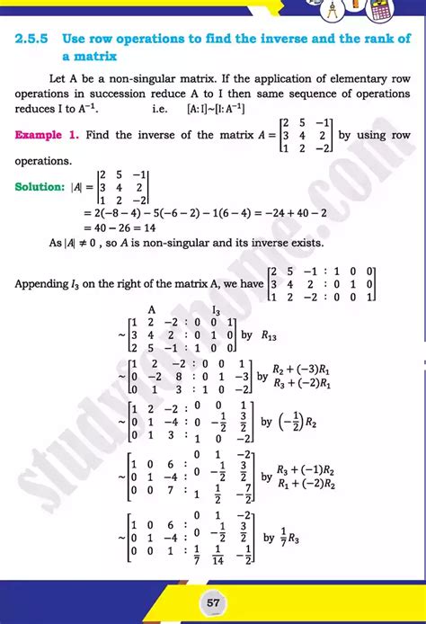 Matrices And Determinants Unit 2 Mathematics 11th Text Book
