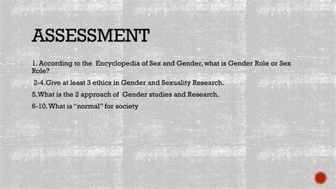 PPT GENDER AND SEXUALITY AS A SUBJECT OF INQUIRY Pptx Pdf Education