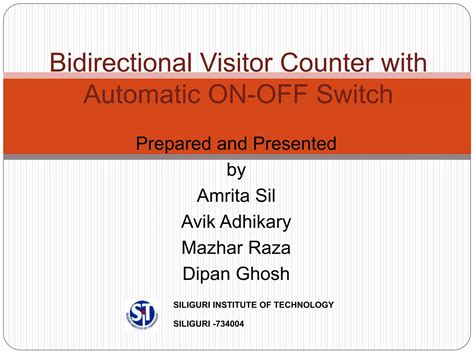 Bidirectional Visitor Counter With Automatic ON OFF Switch2 PPT