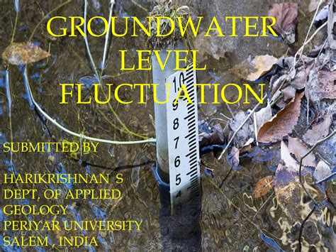 Groundwater Level Fluctuation Pptx