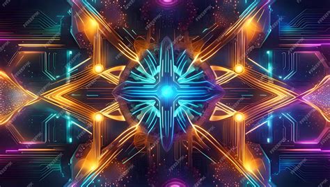 Premium Photo Digital Abstract Background Of Technological Processes Neural Networks And