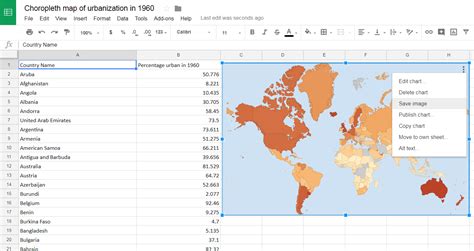A Step By Step Guide To Making A Choropleth Map In Google Spreadsheets Population Education