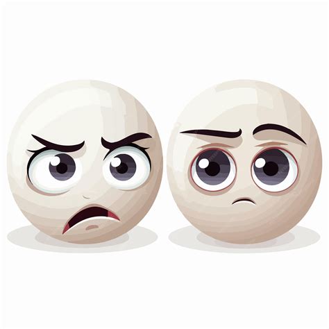 Two Versions Of A Sad Face Illustration Expressing Emotions With