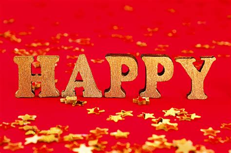 텍스트 행복 아름다운 배경에 금 글자를 배치 황금 별 색종이 0명에 대한 스톡 사진 및 기타 이미지 0명 귀여운 기념일 Istock