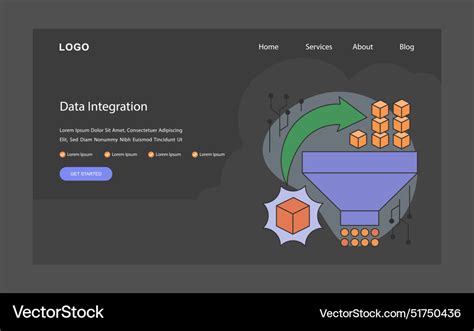 Data Integration Streamlining Diverse Royalty Free Vector