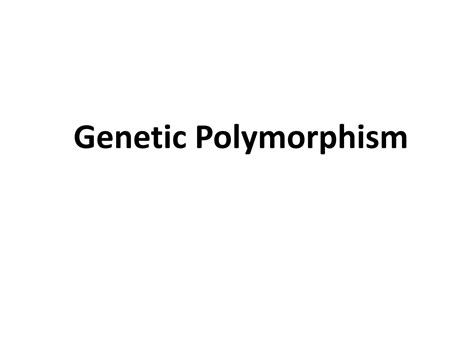 Solution Genetic Polymorphism Studypool