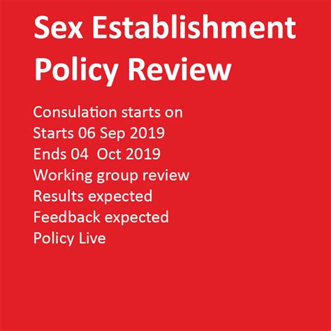 Sex Establishment Policy Review Hour Bristol