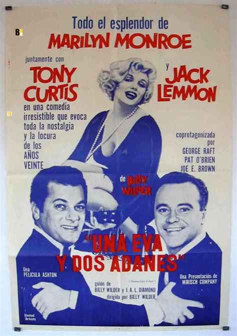 Una Eva Y Dos Adanes Movie Poster Some Like It Hot Movie Poster