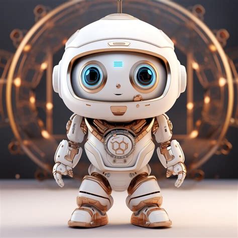 Premium Ai Image A Cute Ai Bot Futuristic Style Friendly Highest Detail