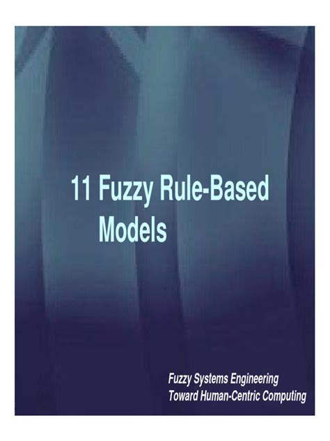 fuzzy rule based models pdf fuzzy logic parameter computer