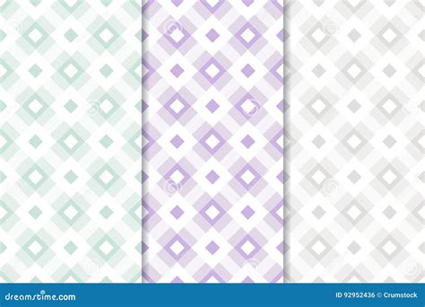 Abstract Geometric Background Seamless Patterns Collection Stock Vector Illustration Of
