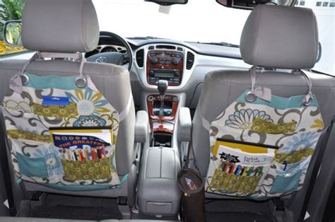 Car Seat Organizer Tutorial Car Seat Organizer Sewing Projects Sewing Organization