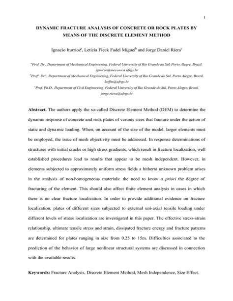 Dynamic Fracture Analysis Of Concrete