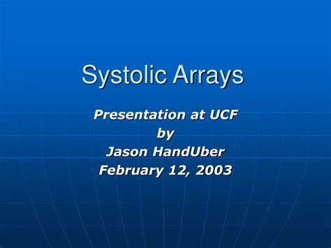 Ppt Systolic Arrays Powerpoint Presentation Free Download Id530274