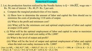 Optimal Use Employment Of Two Variable Inputs Pptx