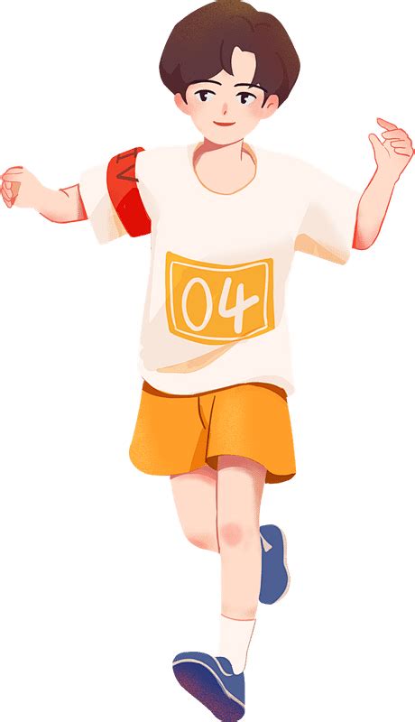 运动会完整插画 小男孩