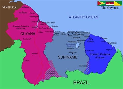 Map Of The Guyanasguayanas Labeled By Vinzz404 On Deviantart