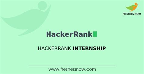 hackerrank internship 2025 drive for freshers