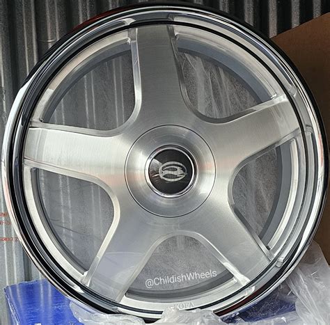 24 Inch Staggered Brushed Face Replica Impala Ss 5x127 2pc Wheels Rims