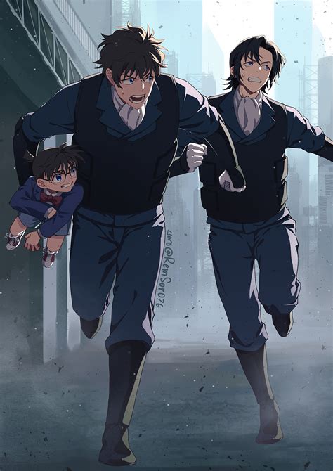 Edogawa Conan Matsuda Jinpei And Hagiwara Kenji Meitantei Conan