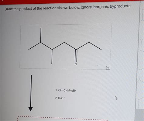 Solved Draw The Product Of The Reaction Shown Below Ignore