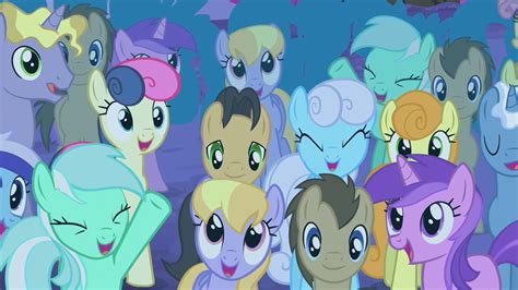 The Crowd Of Ponies Cheering