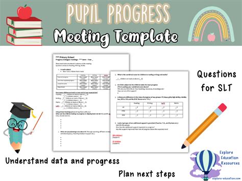 Pupil Progress Meeting Template Teaching Resources