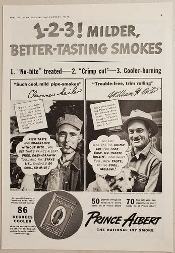 1941 Print Ad Prince Albert Pipe And Cigarette Tobacco 2 Men Smoking