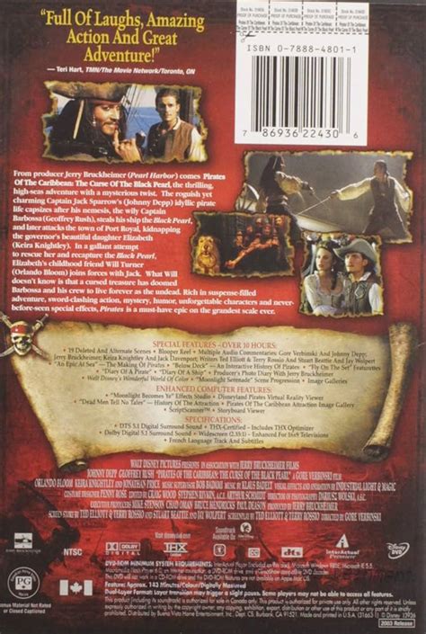 Pirates Of The Caribbean 2003 Dvd