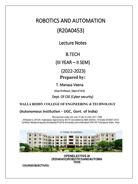 robotics and automation pdf microcontroller embedded system