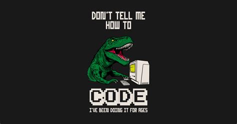 Coder T Rex Computer Geek Funny Programmer Coder Humor T Shirt