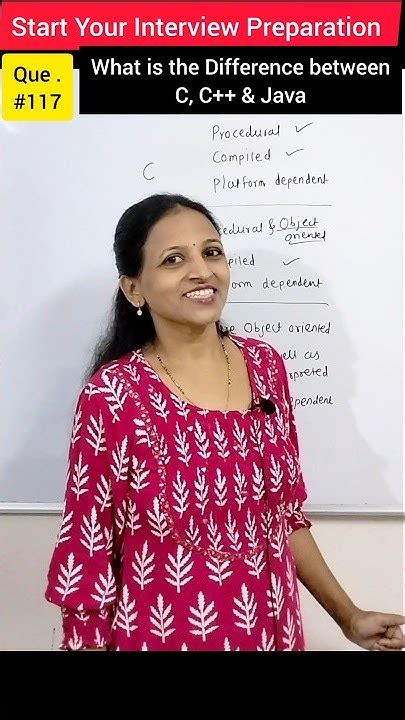 What Is The Difference Between C C And Java Interview Question 117 Short Youtubeshorts