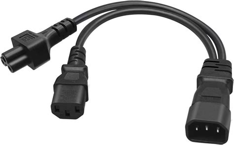 Jomgeroz Iec320 C14 To C5 C13 Y Type Splitter Power Cord