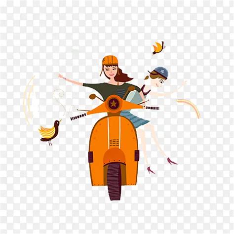 骑摩托的女孩png图片素材下载 图片编号9394067 Png素材网