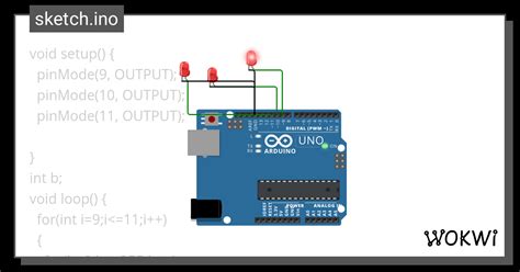 L流水呼吸灯 Wokwi Esp32 Stm32 Arduino Simulator