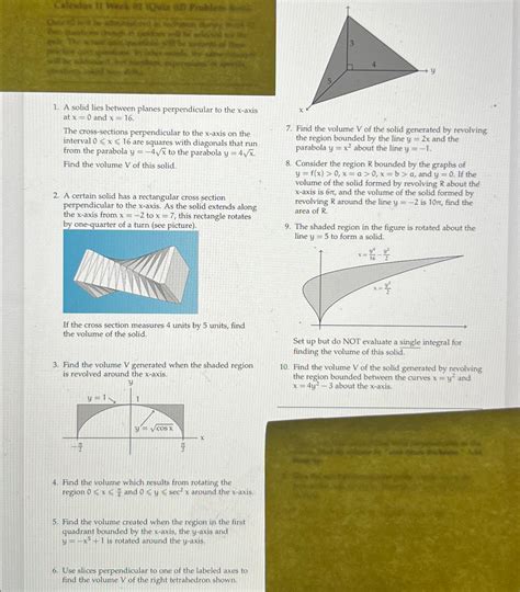 Solved Calculus Two I Need Help With Disk And Shell Methods Chegg Com