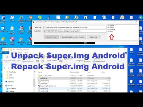 Unpack Super Img Repack Super Img On Windows YouTube