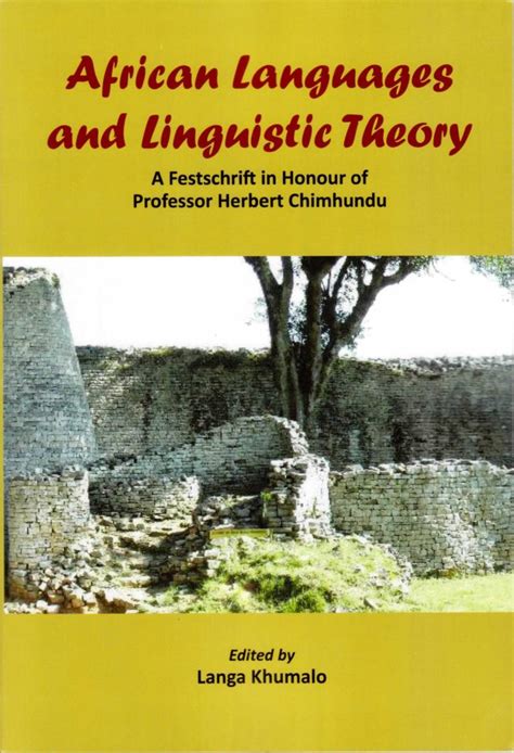 African Languages And Linguistic Theory A Festschrift In Honoour Of Professor Herbert Chimhundu