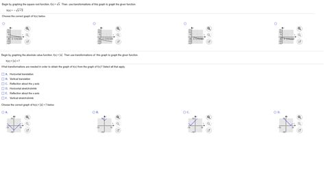 Solved Begin By Graphing The Square Root Function F X Chegg Com