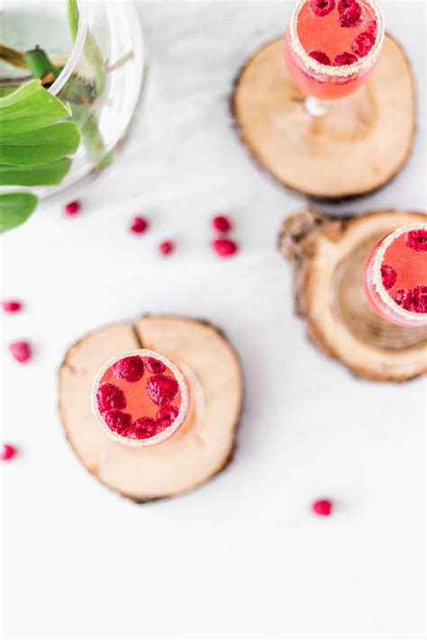 Raspberry And Sparkling Wine Cocktail Cravings Journal