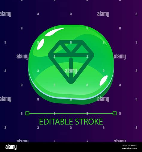 Diamond Glossy Ui Button With Linear Icon Stock Vector Image And Art Alamy