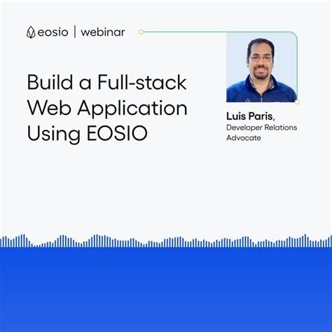 b1 on linkedin build a full stack web application using eosio